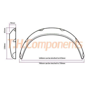 Universal Wheelarches +50mm wide (2 pcs) - TH Components